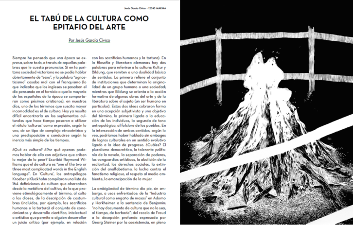 El tabú de la cultura como epitafio del arte - MAKMA